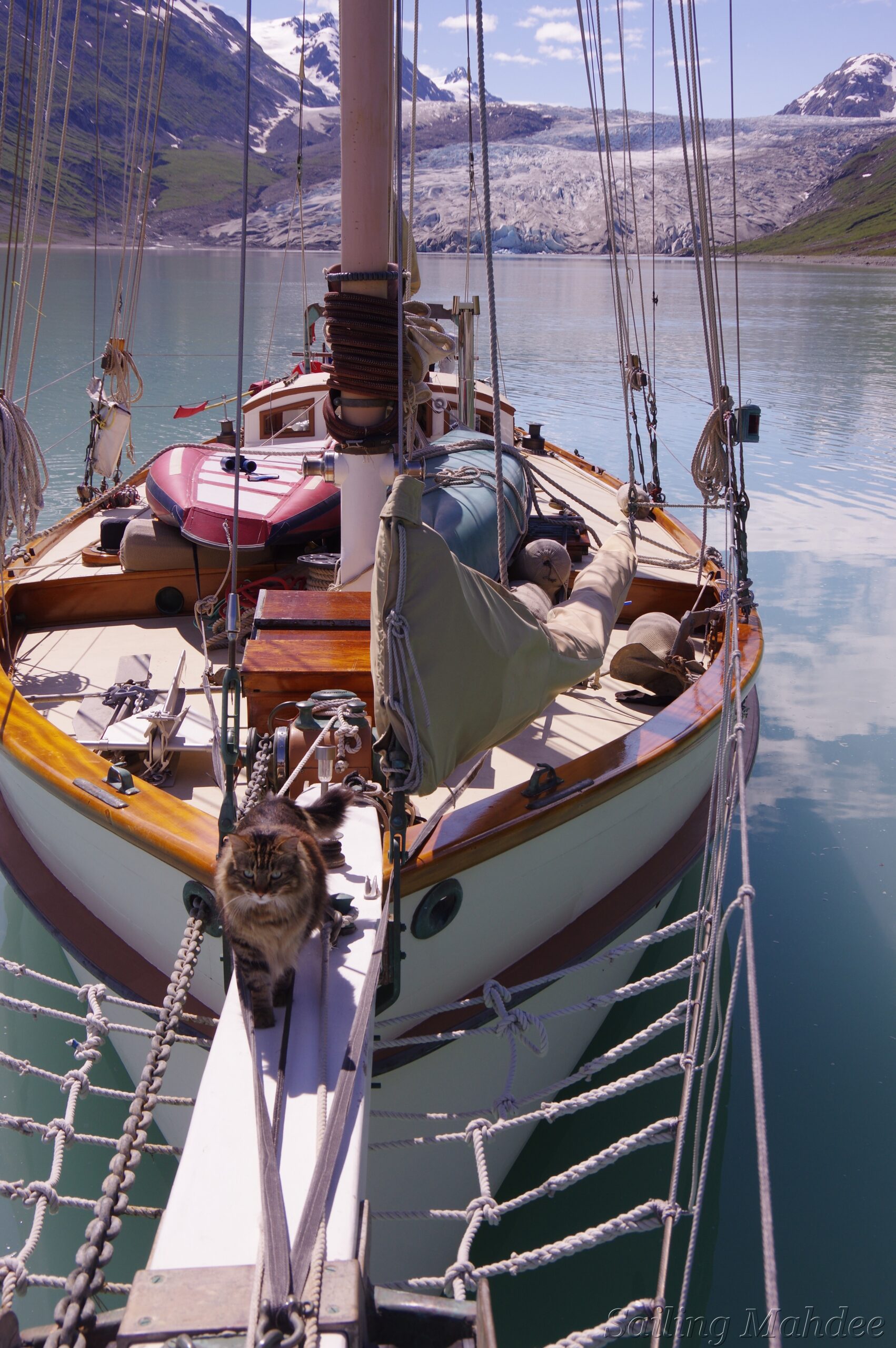 Beryl in the picture - Sailing Mahdee